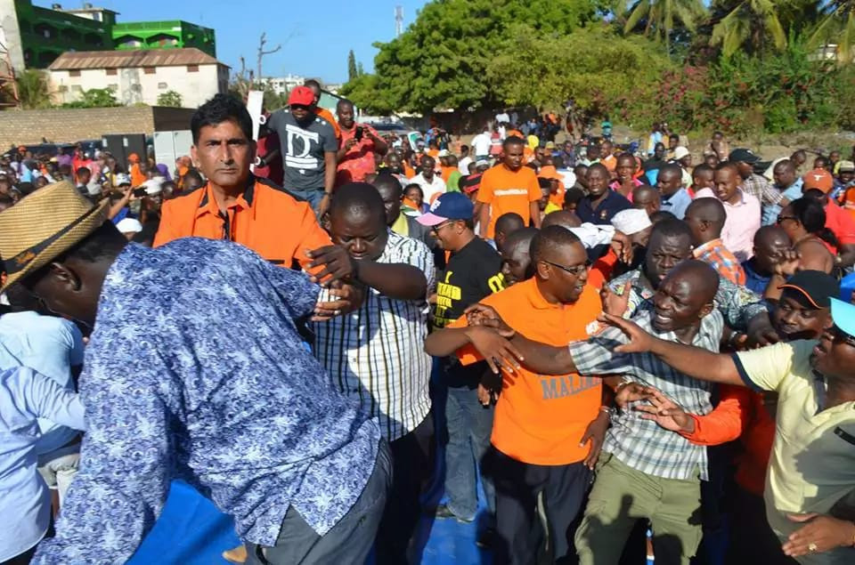 Makueni MP Daniel Maanzo exposes man who collapsed Raila's podium in ...
